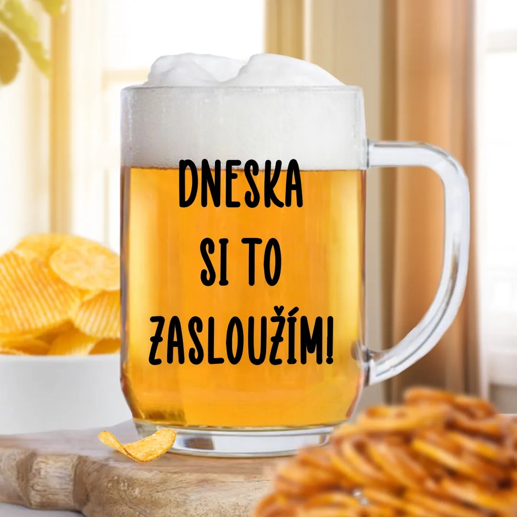 Ahome CZ Džbánek na pivo 0,5 l - Dneska si to zasloužím