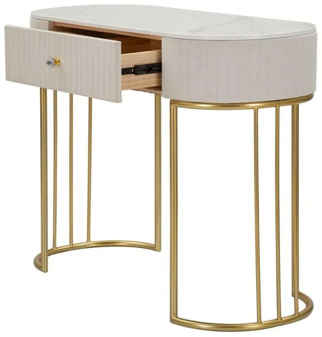 Designová konzole Hadassah 100 cm krémová