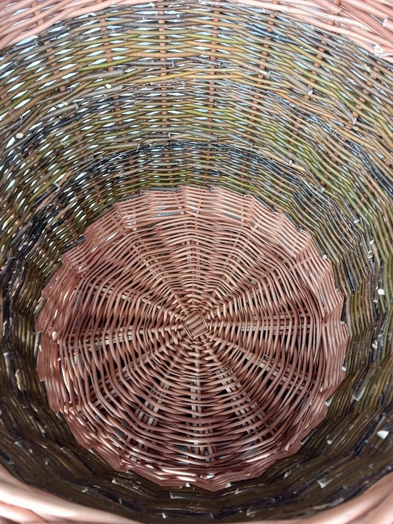 HRADIL Proutěný koš na dřevo a slámu kulatý 50 x 55 cm přírodní