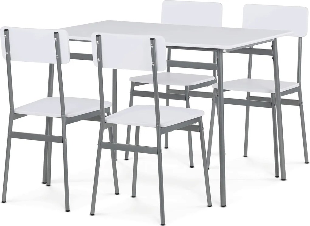 Autronic Jídelní set s 4 židlemi AUT-O2156 Odstín: Staré dřevo