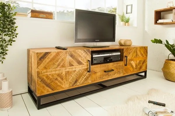 Designový TV stolek Allen 160 cm, mango