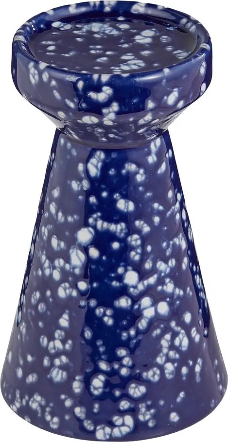 SPECKLE Stojan na sloupové svíčky 20 cm - tm. modrá