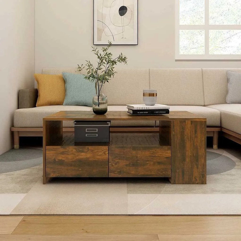 vidaXL Konferenční stolek 102x55x42 cm kompozitní dřevo [862733] Barva: šedá sonoma