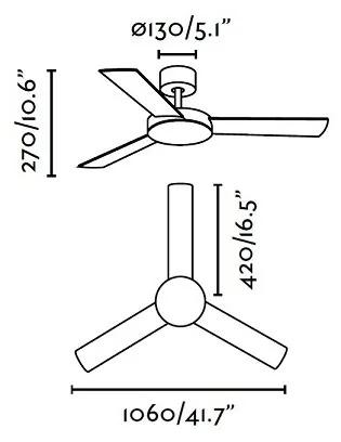 Stropní ventilátor Faro MINI MALLORCA 33603 bílá/javor + záruka 3 roky ZDARMA