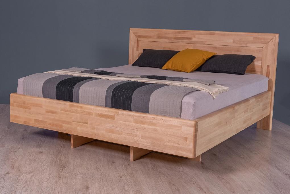 Masivní postel PERSEA - Solwo Design Dřevo a odstín oleje: DUB Cink - Olej odstín DO203, Rozměr spací plochy: 180x200