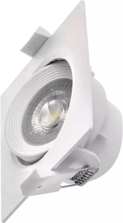 EMOS Bílé LED bodové svítidlo hranaté 5W s výklopným rámečkem Economy Barva světla: Teplá bílá