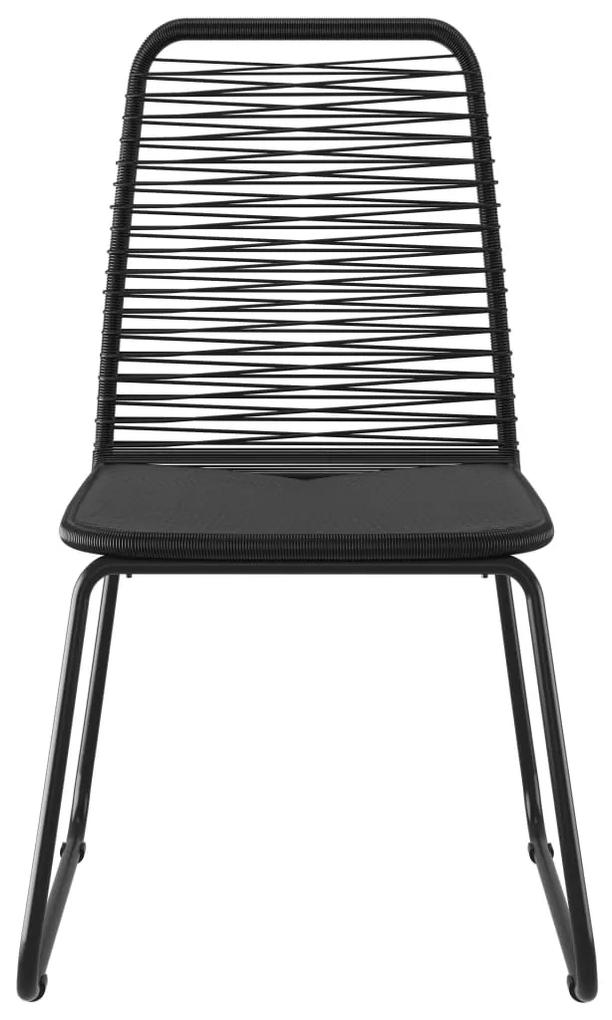 vidaXL Zahradní jídelní židle 4 ks polyratan černé