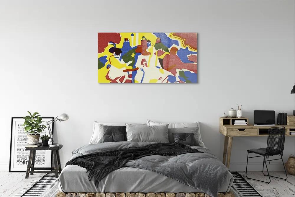 akrylový obraz Abstraction landscape 125x50 cm