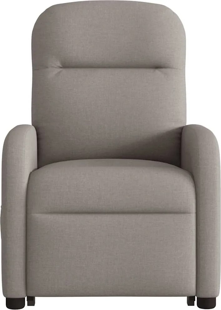 Zvedací masážní polohovací křeslo taupe textil 3302989