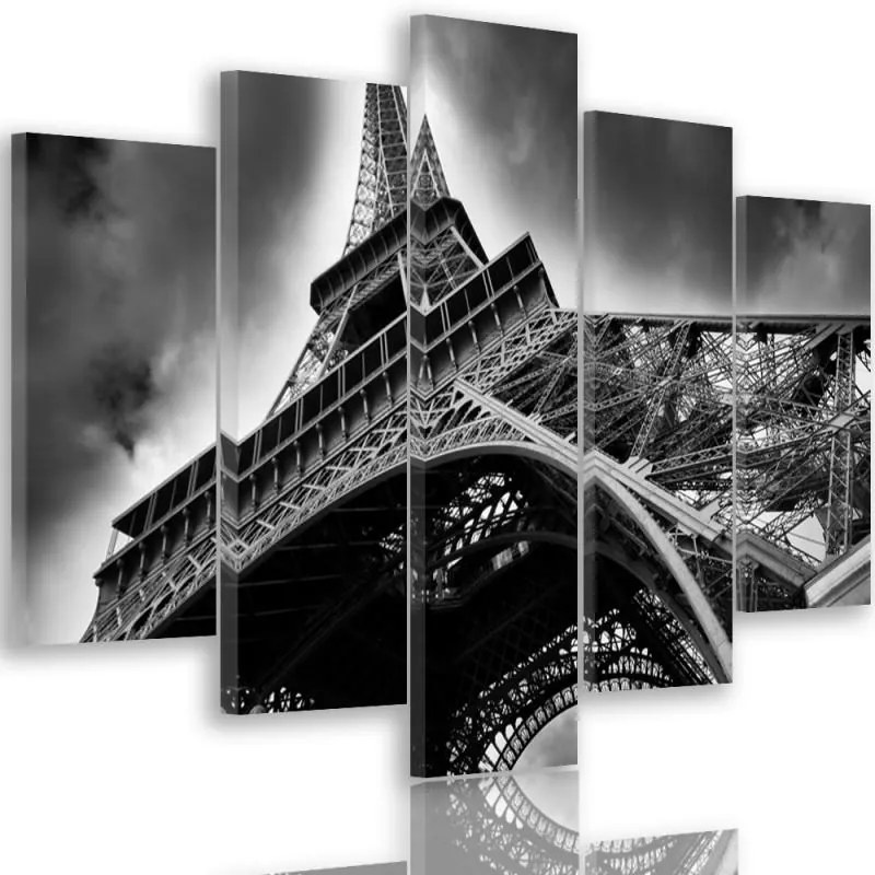 CARO Obraz na plátně - Eiffel Tower In The Clouds 150x100 cm