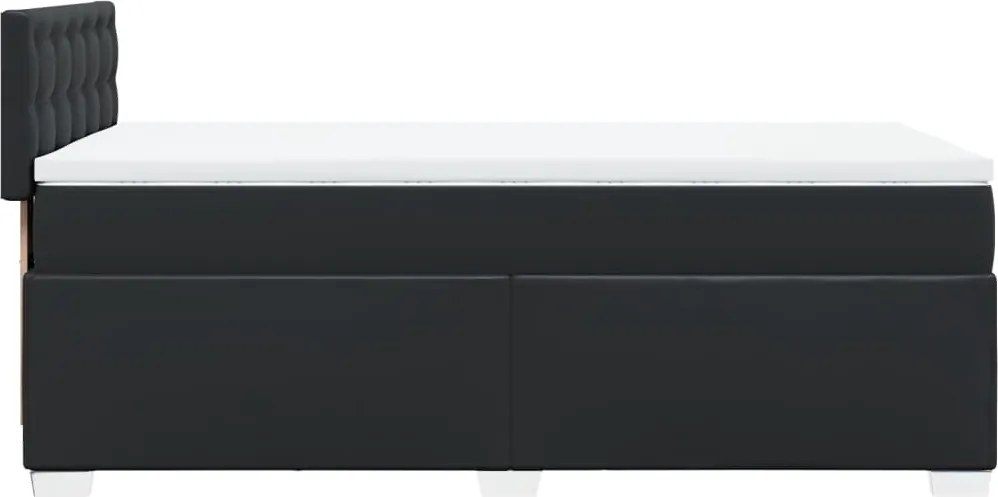 Box spring postel s matrací černá 90x190 cm umělá kůže 3286100