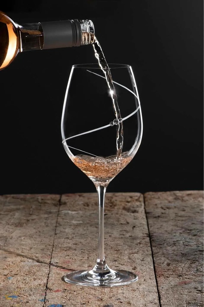 Diamante sklenice na bílé víno Silhouette City s krystaly Swarovski 360ml 2KS