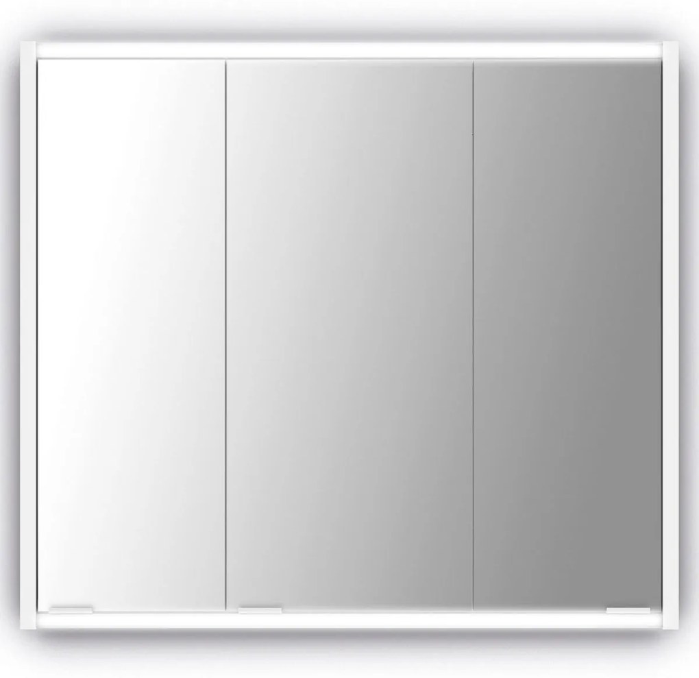 Zrcadlová skříňka s LED osvětlením Batu, 80 × 70,8 × 15,2 cm, bílá