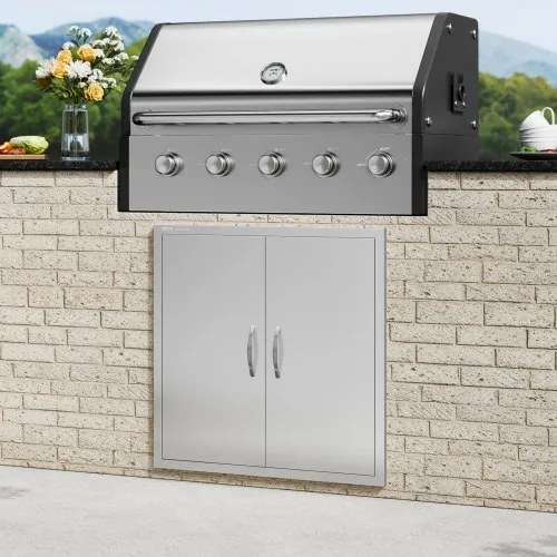 BBQ přístupová dvířka, 790 × 790 mm dvojitá venkovní kuchyňská dvířka