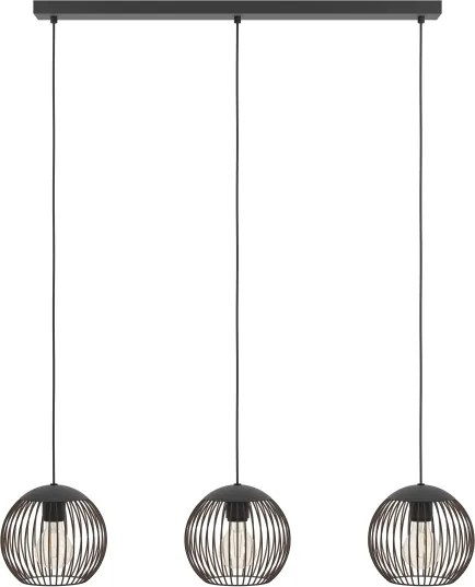Eglo 901869 - Lustr na lanku ALMANZORA 3xE27/60W/230V černá
