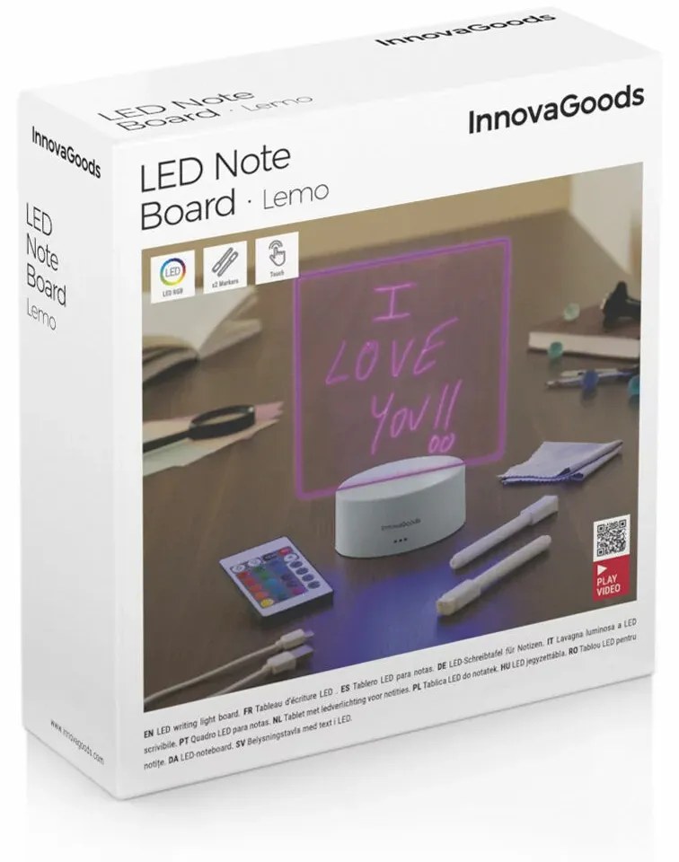 Tabulka LED na zprávy a poznámky Lemo - InnovaGoods