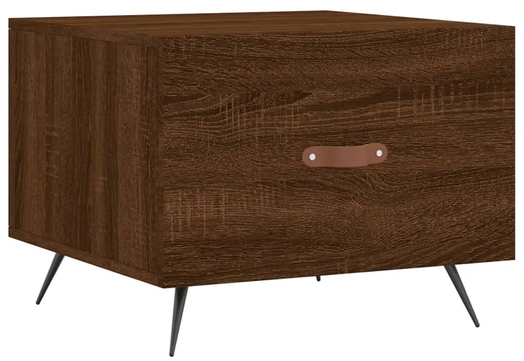Konferenční stolek hnědý dub 50 x 50 x 40 cm kompozitní dřevo - Default Title