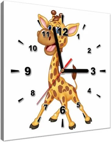 Tištěný obraz s hodinami Velká žirafa 30x30cm ZP2868A_1AI