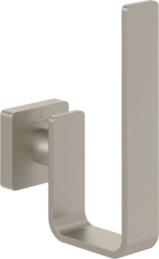 Villeroy & Boch Elements Striking - Držák toaletního papíru rezervní, matný kartáčovaný nikl TVA15201500064