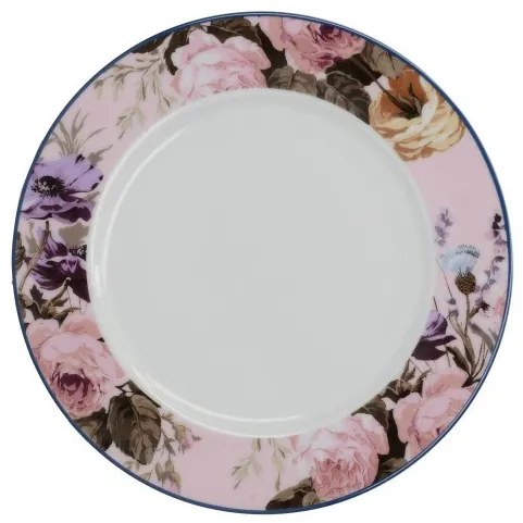 Porcelánový dezertní talíř růžový 19 cm
