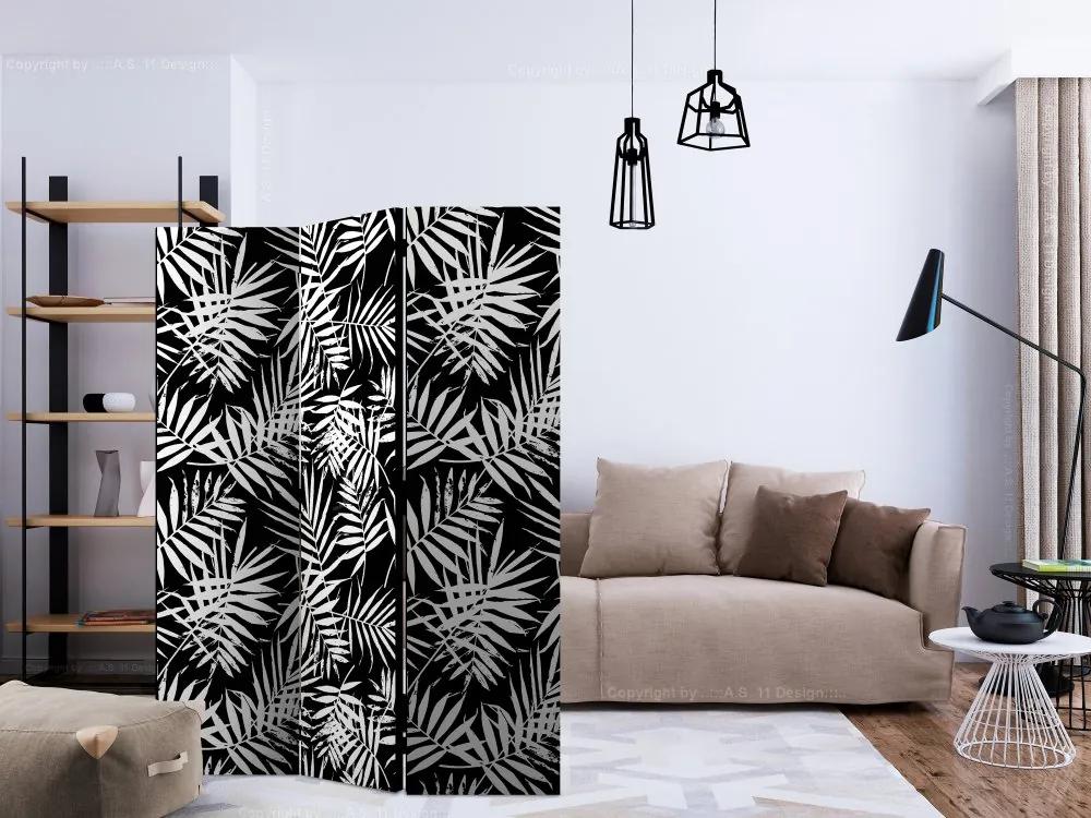 Paraván Black and White Jungle Dekorhome 135x172 cm (3-dílný)