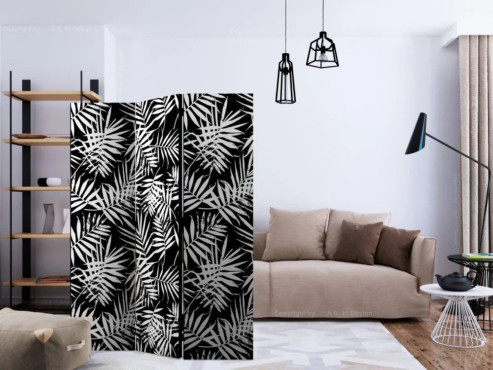 Paraván Black and White Jungle Dekorhome 225x172 cm (5-dílný)