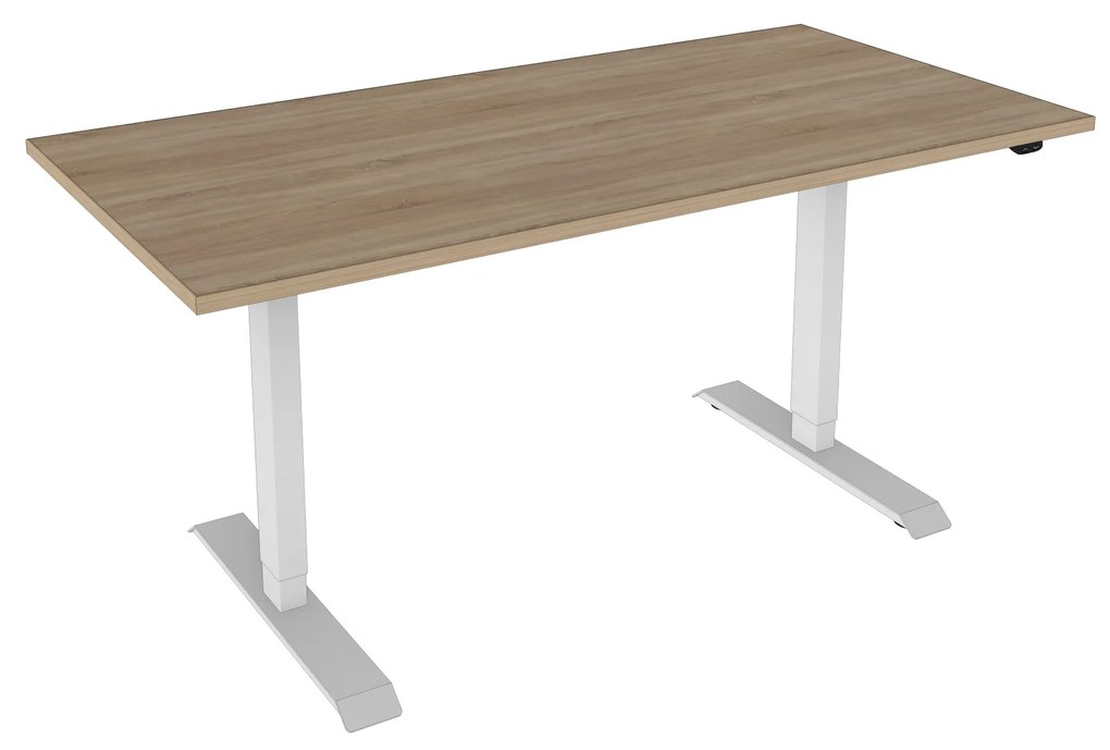 NOBL Dynamic Elektr. nastavitelný polohovací stůl 160x80 Dynamic Dekor stolové desky: dub bardolino, Barva podnože: bílá