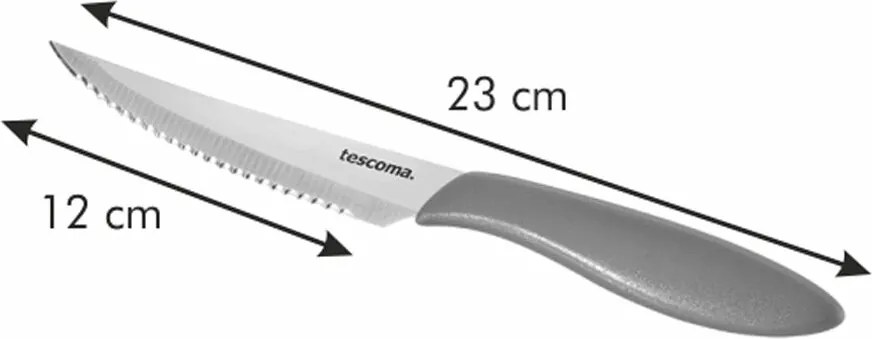 Tescoma Nůž steakový Presto 12 cm, 6 ks, červená
