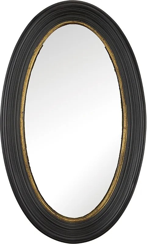 ARTELORE Oválné zrcadlo BREDA M černé 29 x 39 cm