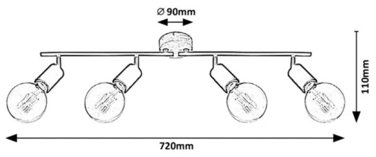 Rabalux 3979 - Bodové svítidlo PABLO 4xE27/40W/230V