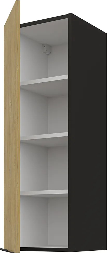 CREMONA cc | horní skříňka 30 G-90 1F policová | 30 cm | VYSOKÁ | černá/cremona