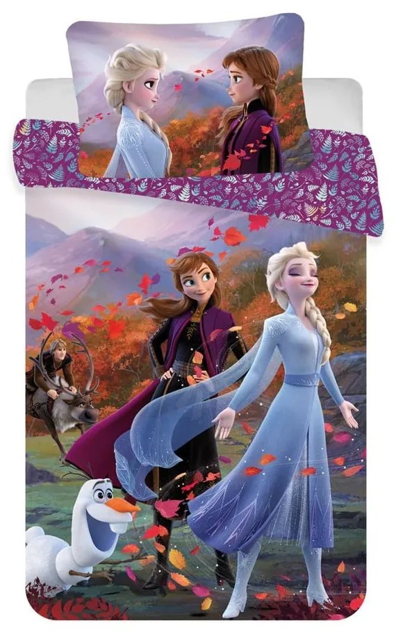 Bavlněné dětské povlečení do postýlky 100x135 cm Frozen "Wind" – Jerry Fabrics