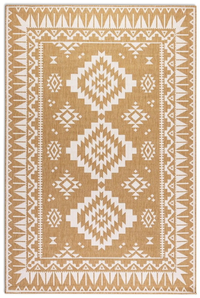 ELLE Decoration, Kusový koberec Gemini 106022 Ochre z kolekce Elle – na ven i na doma, 80x150, žlutá, chodba / předsíň