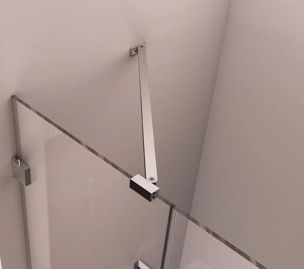 Polysan FORTIS EDGE sprchové dveře bez profilu 800mm, čiré sklo, levé FL1280L