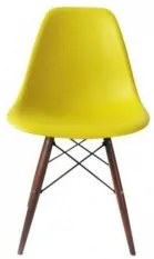 Židle DSW, žlutá (Tmavý buk)