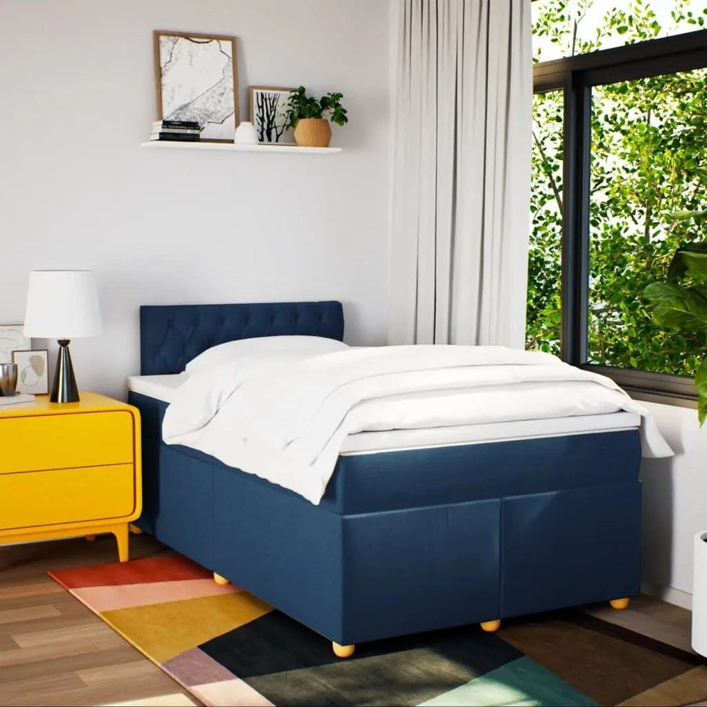 Box spring postel s matrací černá 120x190 cm textil 3288932