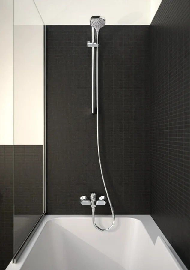 Hansgrohe Croma Select E, sprchová sada Vario se sprchovou tyčí 65 cm, bílá/chromová, HAN-26582400