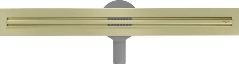 Mexen Flat 360° Slim lineární otočný odtok 60 cm, zlatý kartáčovaný - 1A41060
