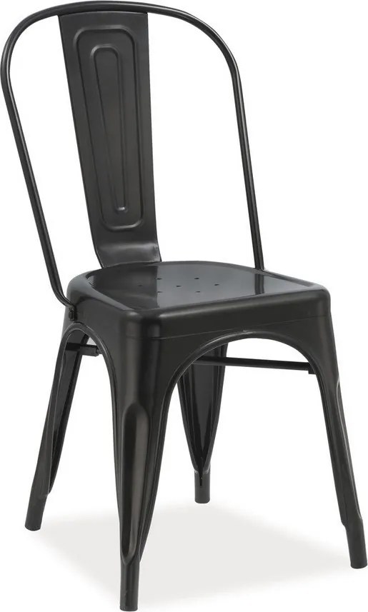 Casarredo Jídelní kovová židle LOFT černá mat