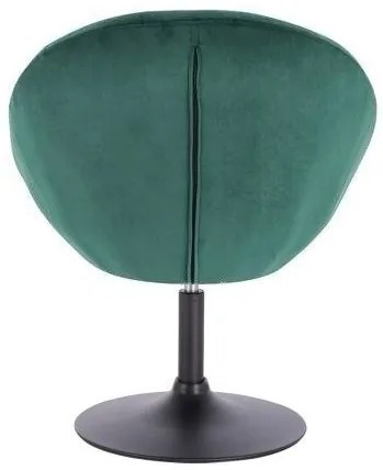 LuxuryForm DESIGN Otočné křeslo VERA VELUR na černém talíři - zelené