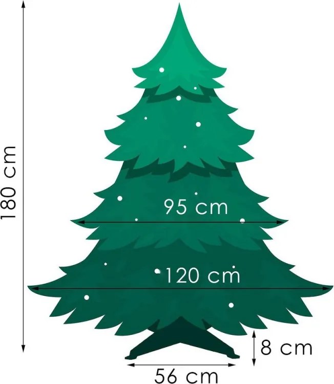 Vánoční stromek Smrk Premium zasněžený 180 cm
