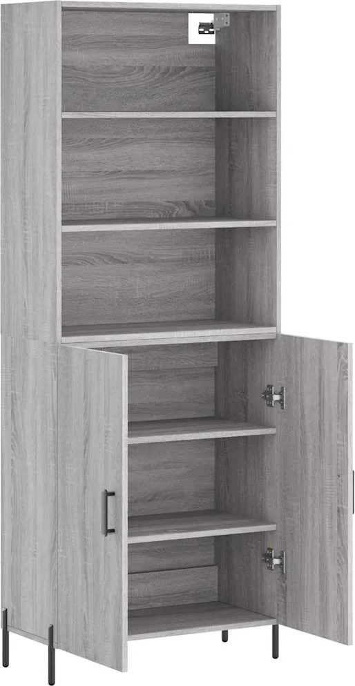 Skříň highboard šedá sonoma 69,5 x 34 x 180 cm kompozitní dřevo 3189267
