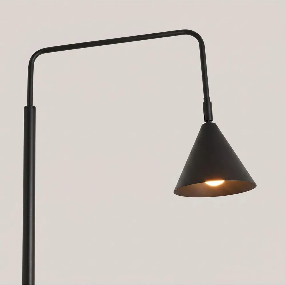 Černá ocelová stojací lampa s ohybatelnou konstrukcí (výška 165 cm) Zylo – Sollux