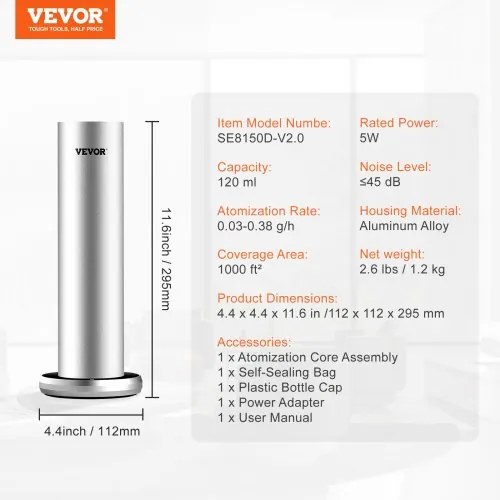 Scent Air Stroj 120 ml Bluetooth difuzér studeného vzduchu 92,9 m² bez vody