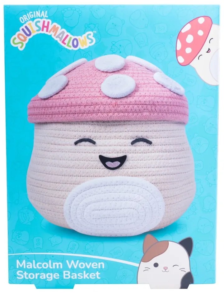 Béžový látkový dětský koš na hračky ø 23x22 cm Fizz Malcolm – SQUISHMALLOWS