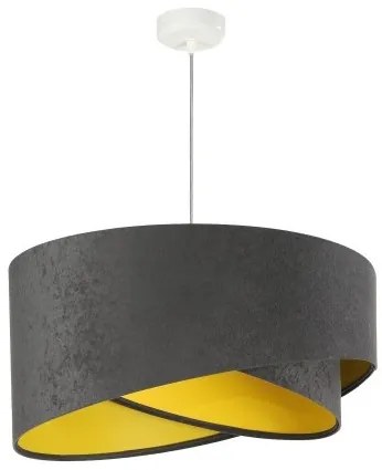 Timberlight Závěsné svítidlo Awena, tmavě šedá + žlutý vnitřek