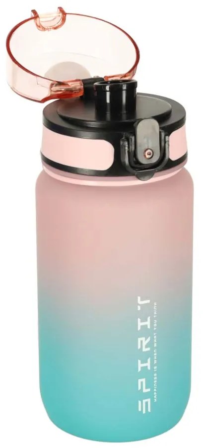 Creative Corner Láhev na vodu bidon s brčkem sportovní 600ml růžovo-modrá