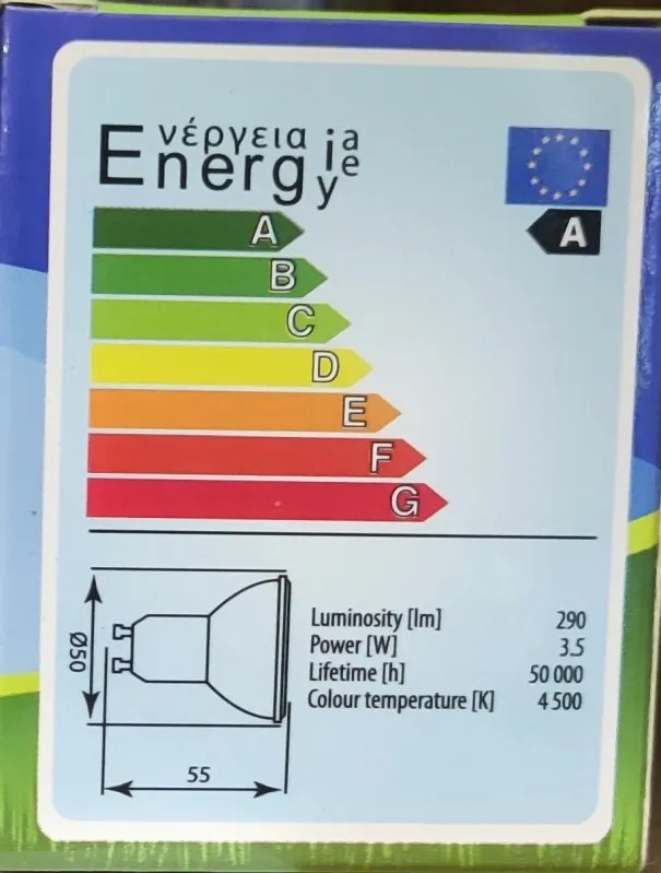 MAX LED LED žárovka GU10 24 SMD 3.5W, neutrální