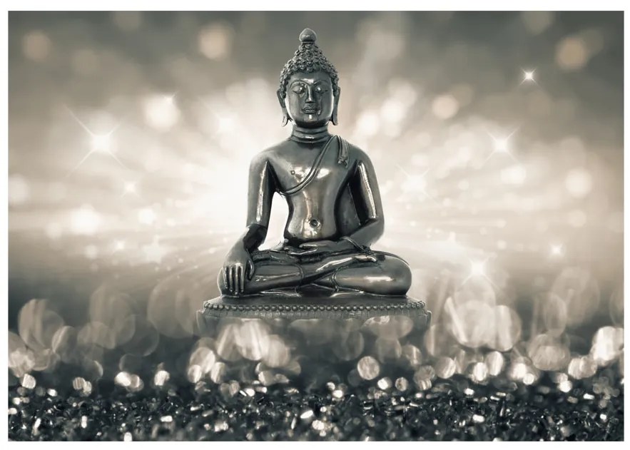 Samolepící fototapeta - Stříbrný Buddha 392x280