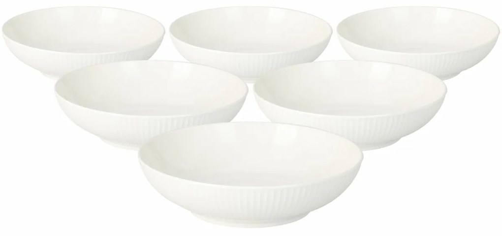Sada 6 porcelánových hlubokých talířů Linie 20 cm